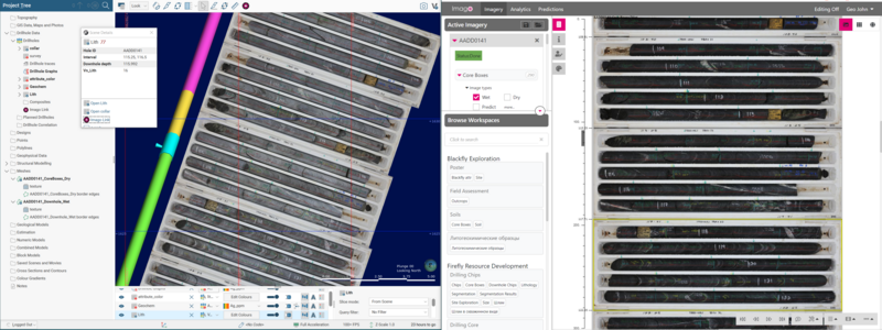 Digitale Bohrkernprotokollierung mit Imago | Geolink Software